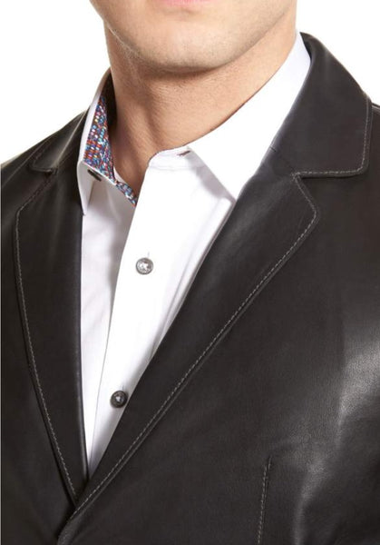 Lambskin Leather Sport Coat (Black Blazer) – MISSANI LE COLLEZIONI