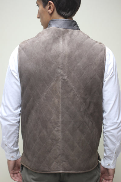 Quilted Antique Suede Vest – MISSANI LE COLLEZIONI